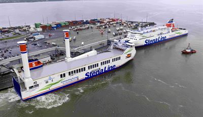 Stena Connecta arrives in Belfast Harbour - Stena Line UKIE