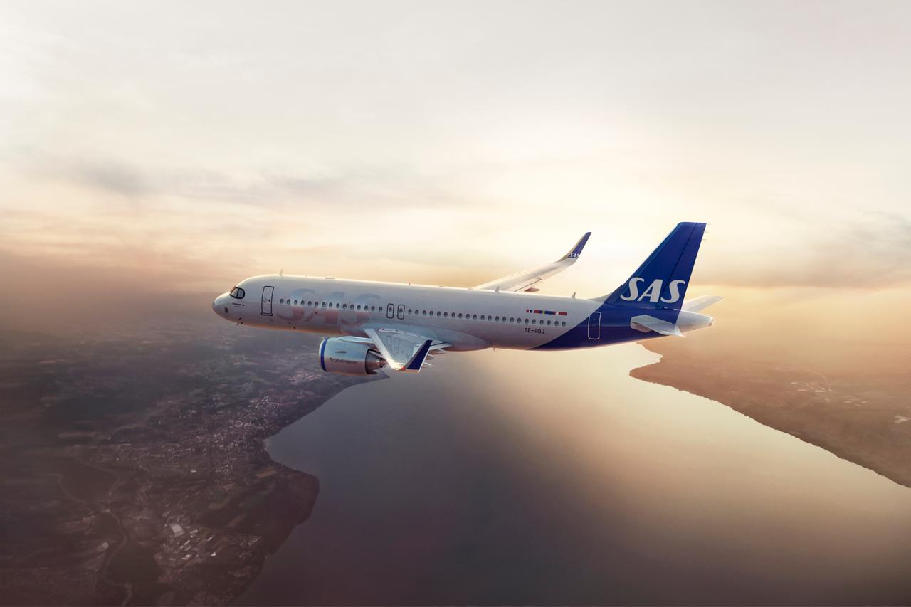a320-neo-sunset-aerial-view-sas - SAS